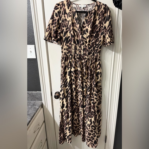 She + Sky | Dresses | She Sky Animal Print Midi Dress | Poshmark